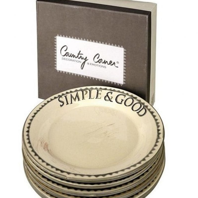 Rustic Style Dinner Plates (Set of 6) | Scottish Antique & Arts Centre